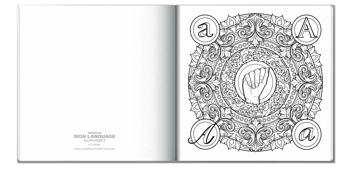 ASL MANUAL ALPHABET COLORING BOOK | LegendaryMedia Publishing